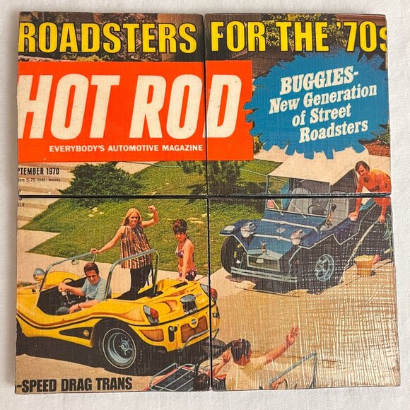 Dude Coasters | Dining | Hot Rod Magazine Cover As Drink Coasters ...